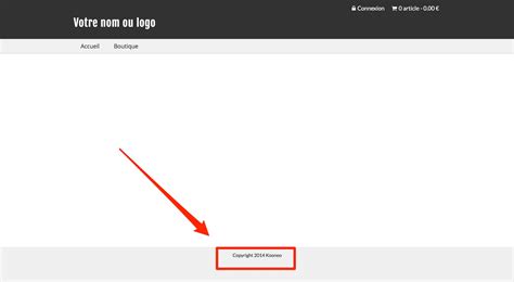 comment mettre du contenu dans le footer pied de page de son site