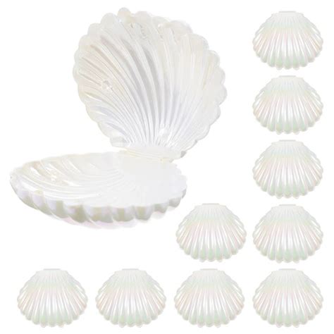 Plastic Containers 10pcs Sea Shells Candy Boxes Seashell Containers
