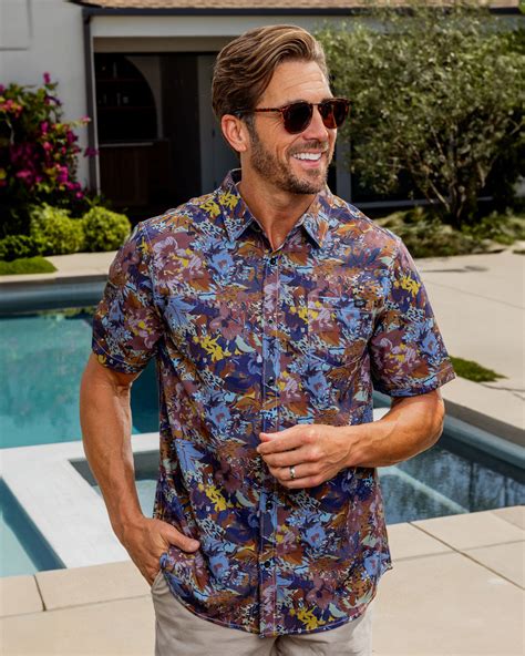 Mens Short Sleeve Button Up Shirts Sunday Swagger