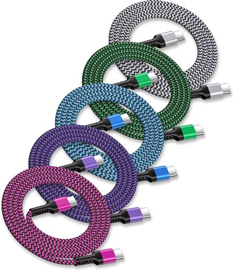 Xiacoco 5pack 10ft Usb Type C To Usb C Charger Cable Apple Usbc Power Delivery Fast Charging