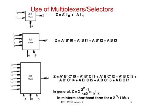 ppt lecture 5 combinational logic implementation using multiplexers