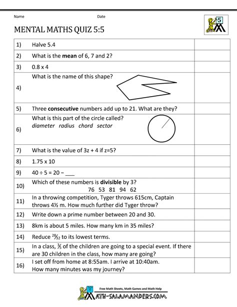 Ks2 Maths Worksheets Year 5 Backup Gambar