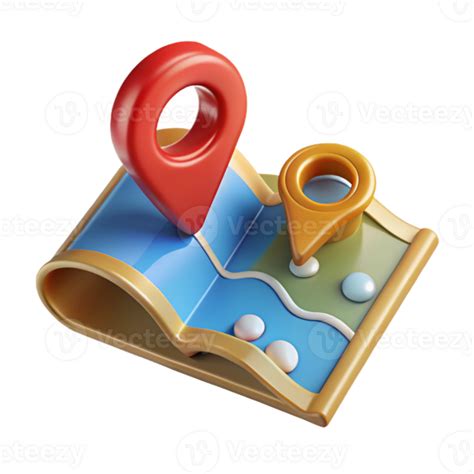 Serene Abstract Tourist Map With Marked Route Isolated Professional 57563209 Png