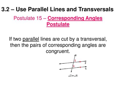 Ppt 3 2 Use Parallel Lines And Transversals Powerpoint Presentation