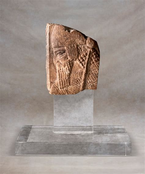 An Assyrian Gypsum Relief Fragment Reign Of Sennacherib Circa 705 681