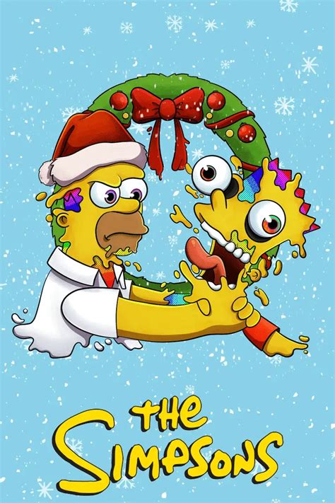 The Simpsons Christmas Bart Poster Postertok