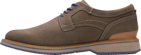 Clarks Mens Monahan Plain Oxfordgrey Nubuck Clarks
