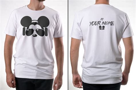 Dj Mickey Mouse Vector Design With Font For T Shits Mugs Hoodies And