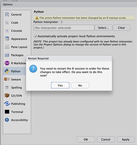 Setting A Project Specific Python Interpreter Fails To Initialize Or Inform The User That The