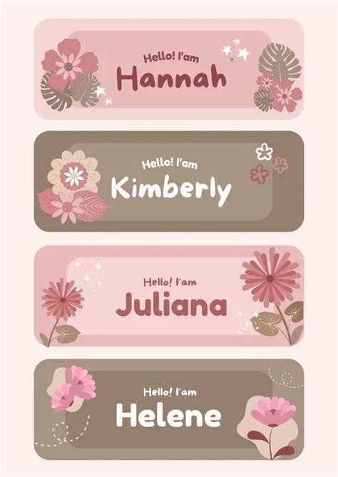 Free Name Label Templates For School Create Name Labels Design Name