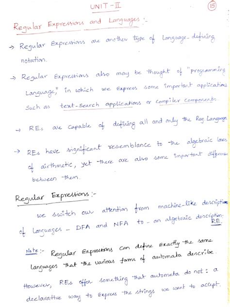 Unit Ii Regular Expressions Pdf Metalogic Linguistics