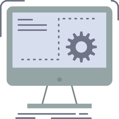 Command Computer Function Process Progress Flat Color Icon Vector