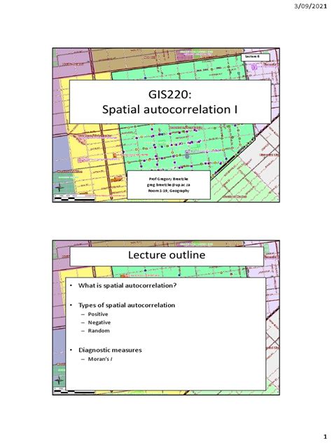 2021 Lecture 6 Spatial Autocorrelation I Slides Pdf Spatial