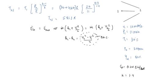 Solved An Adiabatic Diffuser At The Inlet Of A Jet Engine Increases