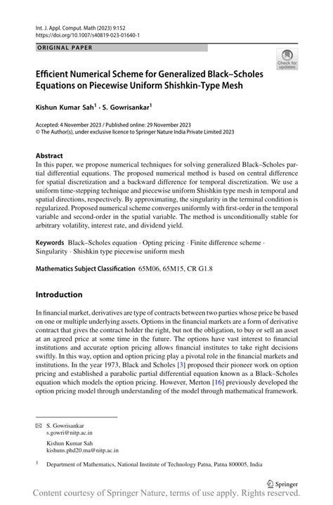 Efficient Numerical Scheme For Generalized Blackscholes Equations On