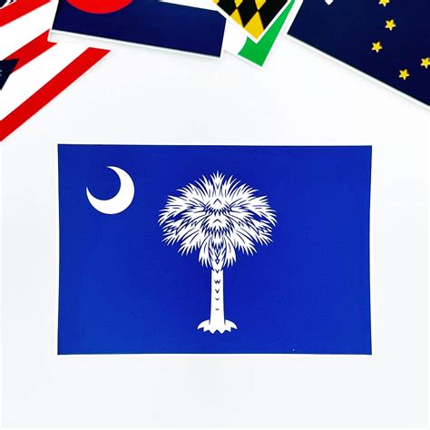 South Carolina Flag Decal South Carolina Flag Custom Us Flags For