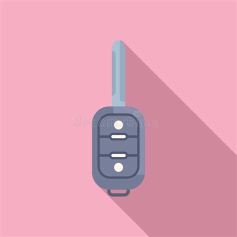 Digital Smart Key Icon Flat Vector Activate Access Stock Vector