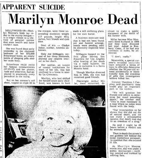Marilyn Monroe Corpse
