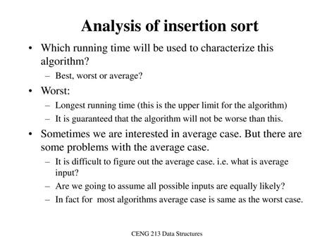 sorting algorithms ceng 213 data structures ppt download