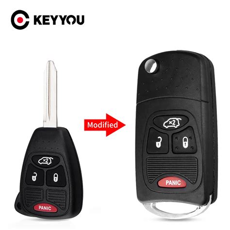 Keyyou Replacement Modified Remote Key Shell For Chrysler Dodge Jeep