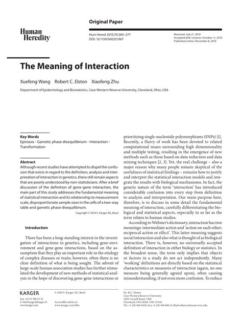 Pdf The Meaning Of Interaction