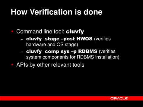 ppt diagnostics and verification of oracle real application clusters