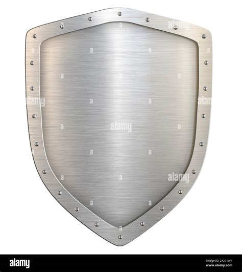 Metal Classical Shield Or Coat Of Arms With Clipping Path Isolated On