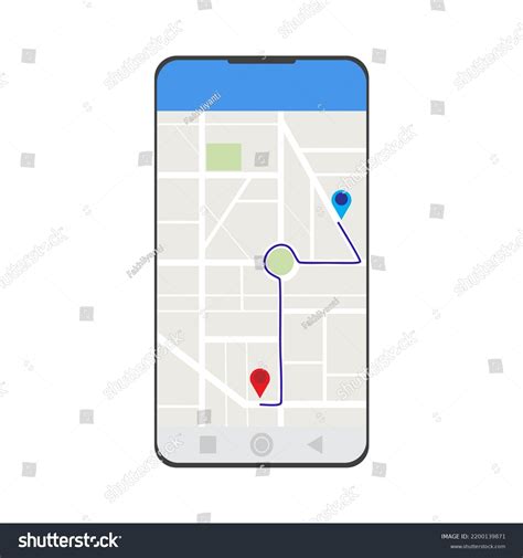 Mobile Map Application Smartphone App Search Stock Vector Royalty Free 2200139871 Shutterstock