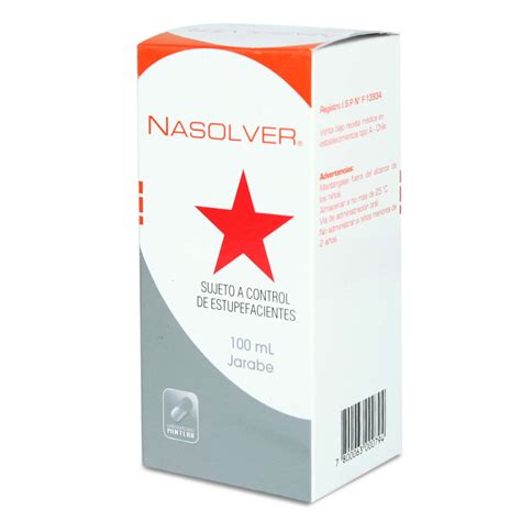 Nasolver Codeina 30 Mg 5ml Jarabe 100 Ml Cruz Verde