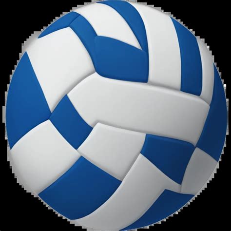 Blue And White Stripes Volleyball Emoji Ai Emoji Generator