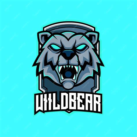 곰 마스코트 로고 템플릿의 벡터 프리미엄 벡터