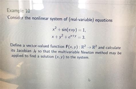 Solved Consider The Nonlinear System Of Real Variable Chegg