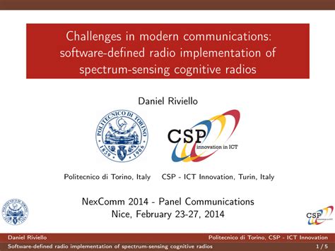 Pdf Challenges In Modern Communications Software Defined Radio Implementation Of Spectrum
