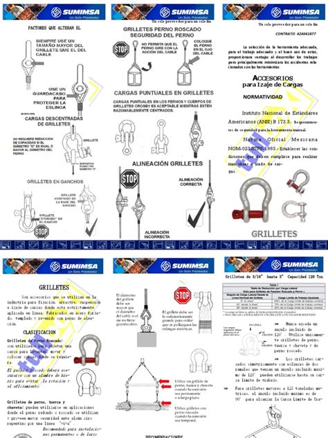 Triptico Grilletes Pdf Equipo Ingeniería Mecánica