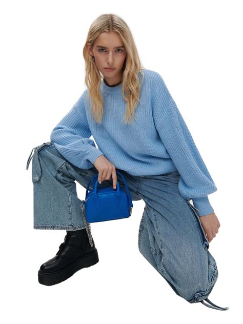 Plavi Džemper Boja Bledoplavo Cropp 2077s 05x