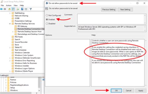 How To Prevent The Saving Of Remote Desktop Credentials In Windows