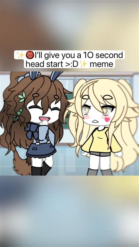 👹ill Give You A 1o Second Head Start Meme Head Start Memes Kawaii