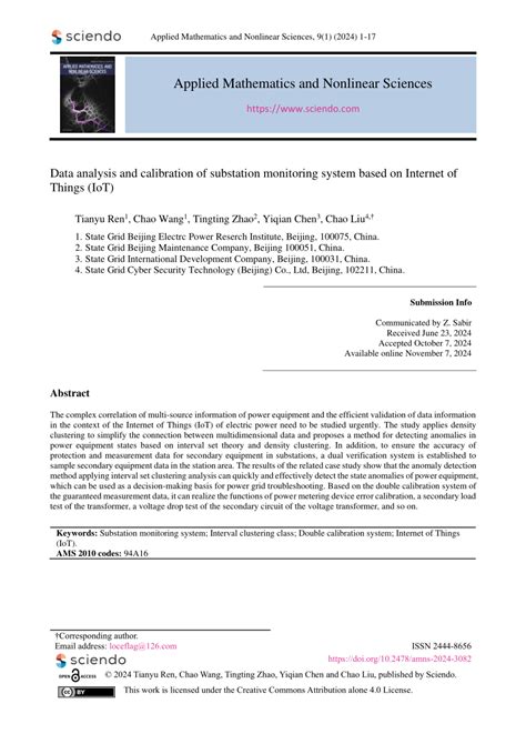 Pdf Data Analysis And Calibration Of Substation Monitoring System