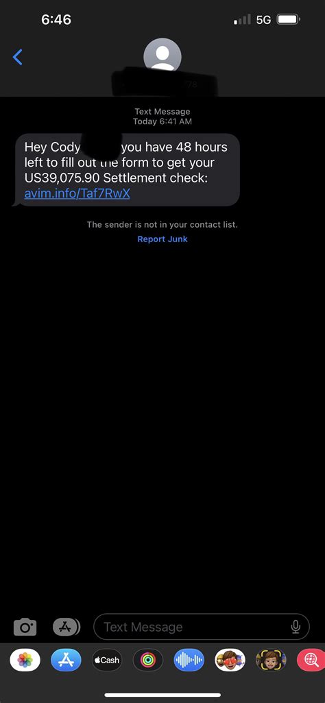 Odd Text Message Rscams