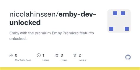 GitHub Nicolahinssen Emby Dev Unlocked Emby With The Premium Emby Premiere Features Unlocked