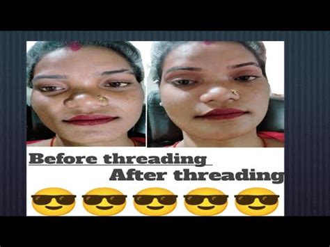 Clean eyebrow threading Ghar baithe Karen/ left eyebrow threading /beginners tutorial / ( zee ...