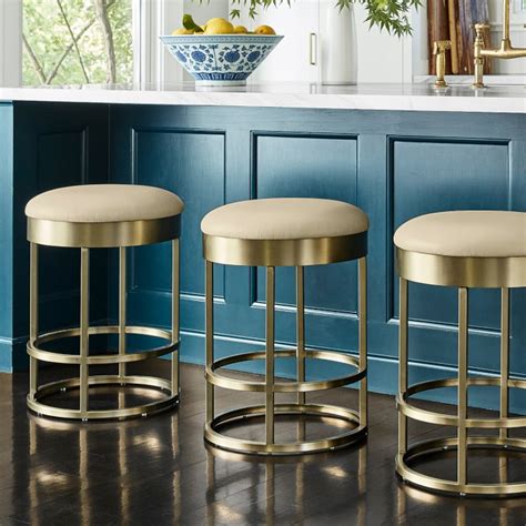 Sydney Upholstered Backless Counter And Bar Stool Williams Sonoma