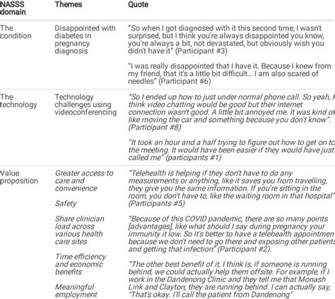 Summary Of Nasss Framework Domains And Key Quotes Download Scientific Diagram