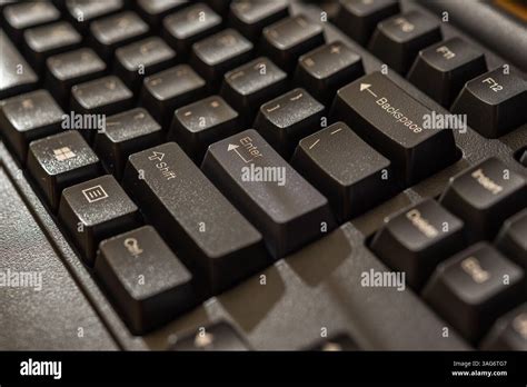 Keyboard For Computer Server Or Desktop Computer Focus On Shift Button