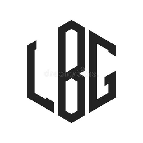 Lbg Logo Design Initial Letter Lbg Monogram Logo Using Hexagon Shape Stock Illustration