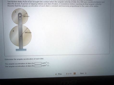 Solved Two Friction Disks A And Bare Brought Into Contact When The