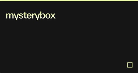 Mysterybox Codesandbox
