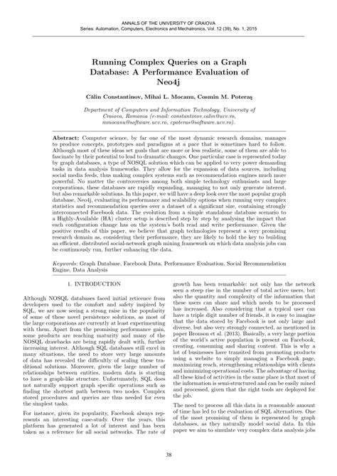 pdf running complex queries on a graph database a performance