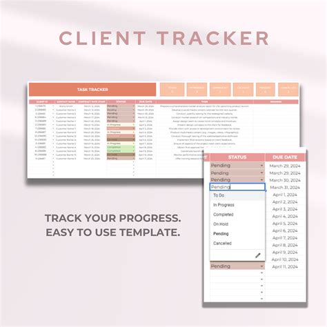 Client Tracker Google Sheets Client Management Template Editable Invoice Template Customer