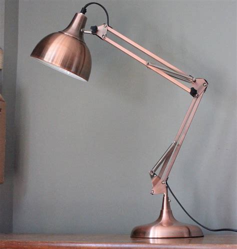 Copper Angled Table Lamp By The Forest And Co